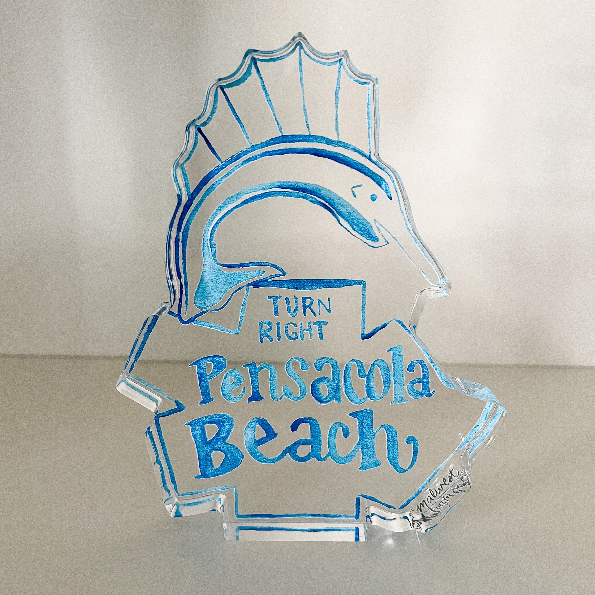 Acrylic Shelfie: Pensacola Beach Sign – MALWEST design